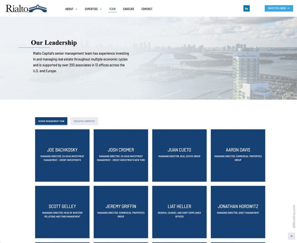 Website Development: Rialto Capital | sliStudios | Miami