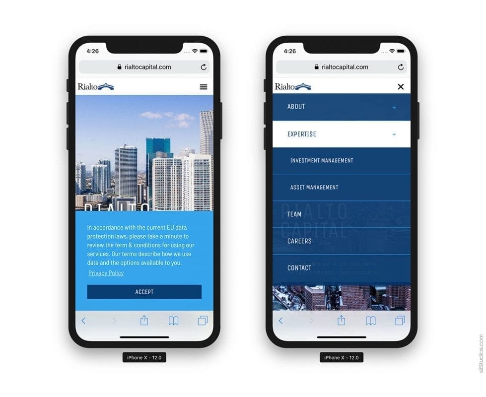 Website Development: Rialto Capital | sliStudios | Miami